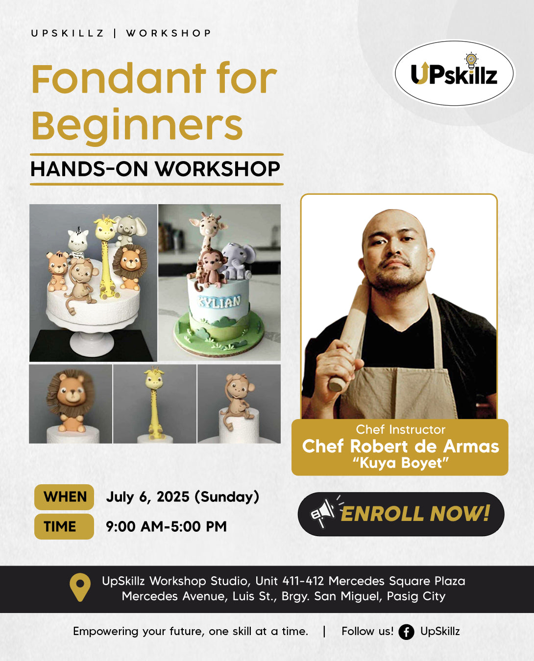 Fondant Workshop for Beginners ( July 6 ) – Upskillz