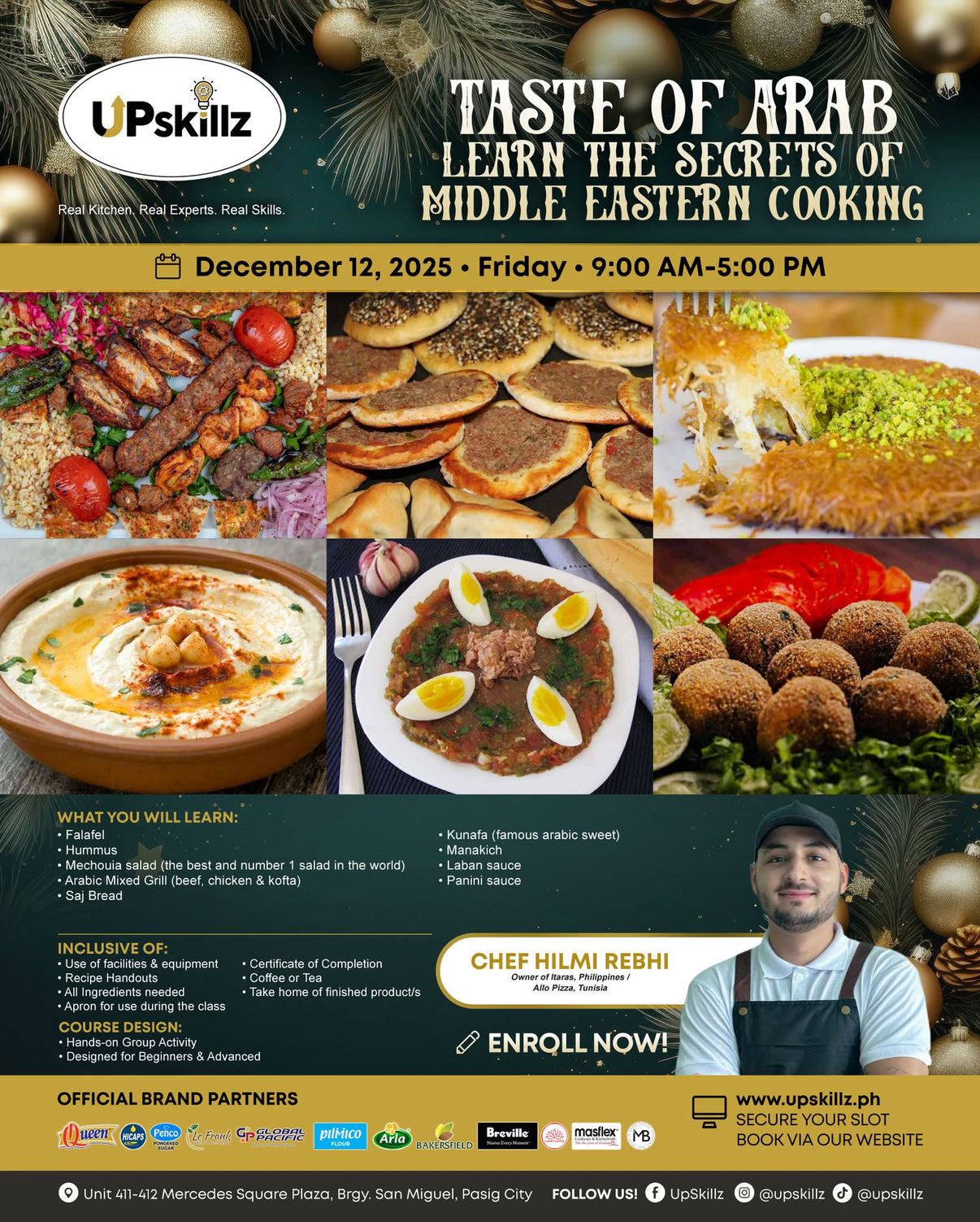 Middle Eastern Cooking Class – Upskillz