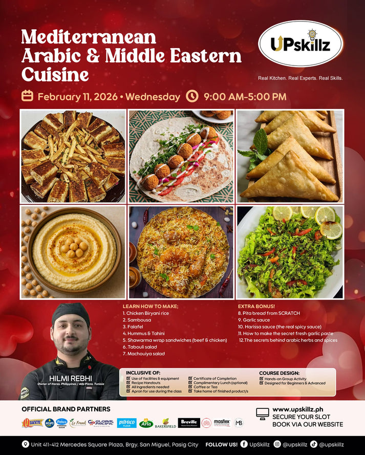 Mediterranean Cooking Class - Feb 11 – Upskillz