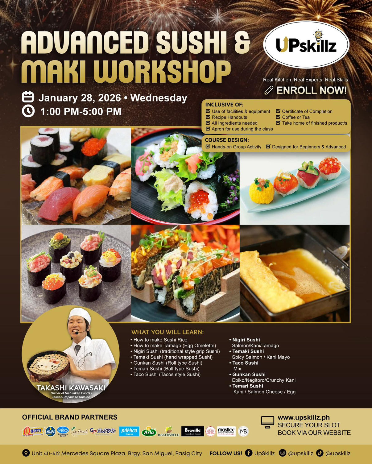 Advanced Sushi & Maki Workshop – Upskillz