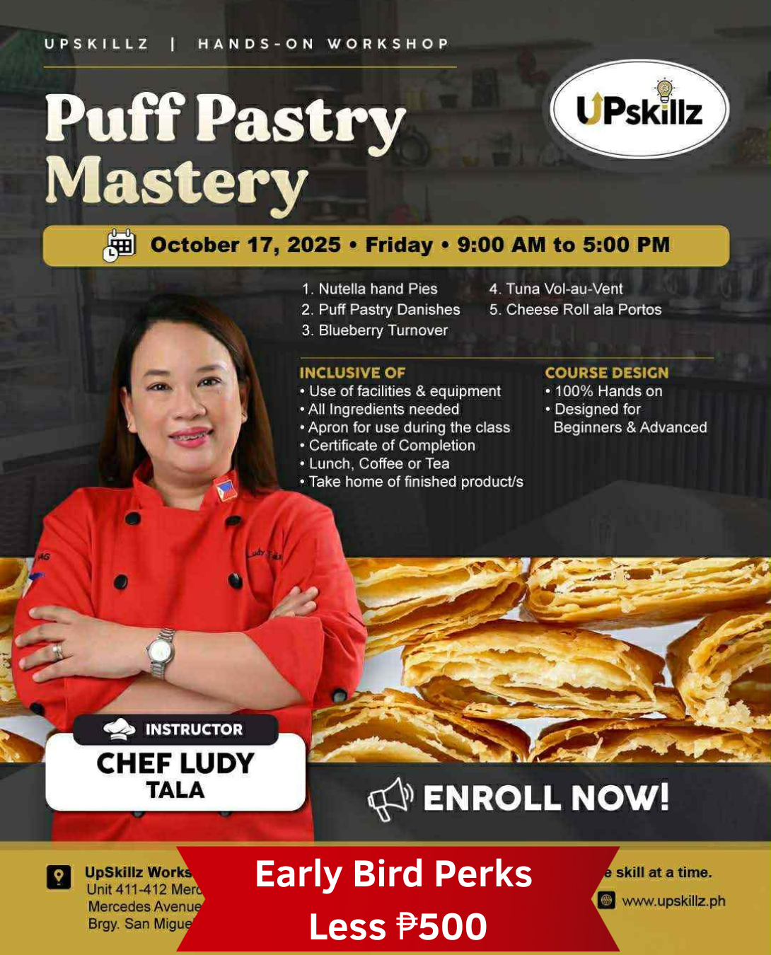 Puff Pastry Masterclass ( Oct. 17 ) – Upskillz
