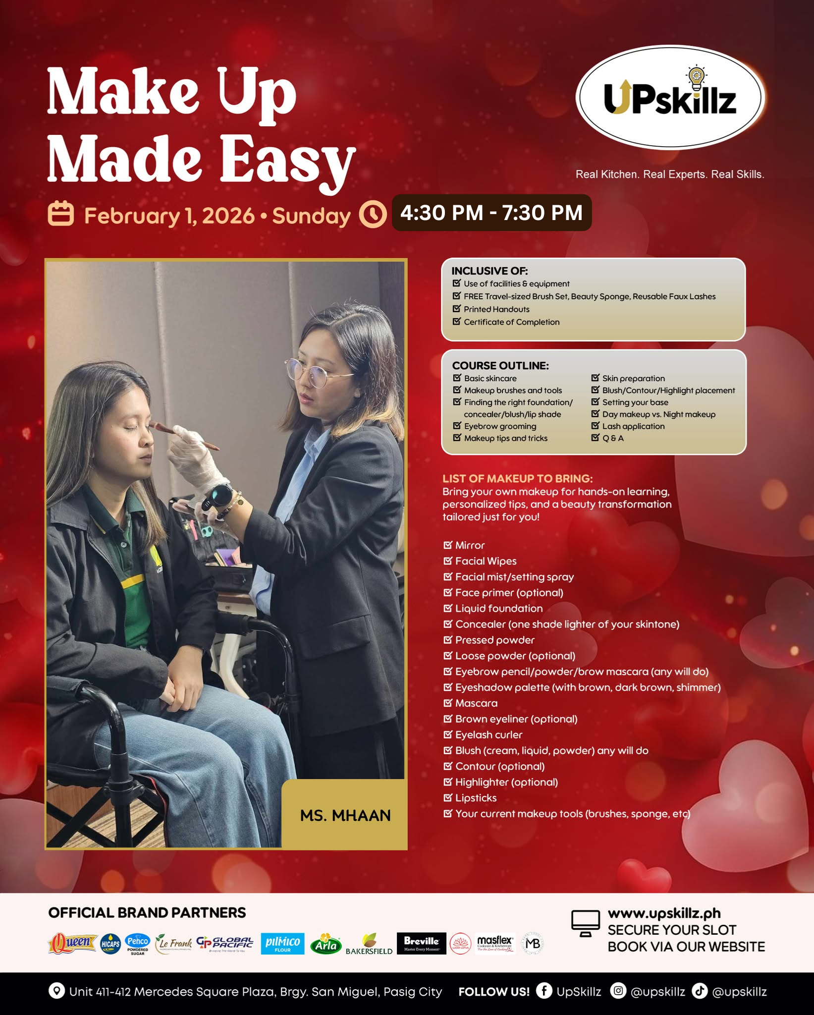 Makeup Class: Hands-On Beauty Workshop – Upskillz