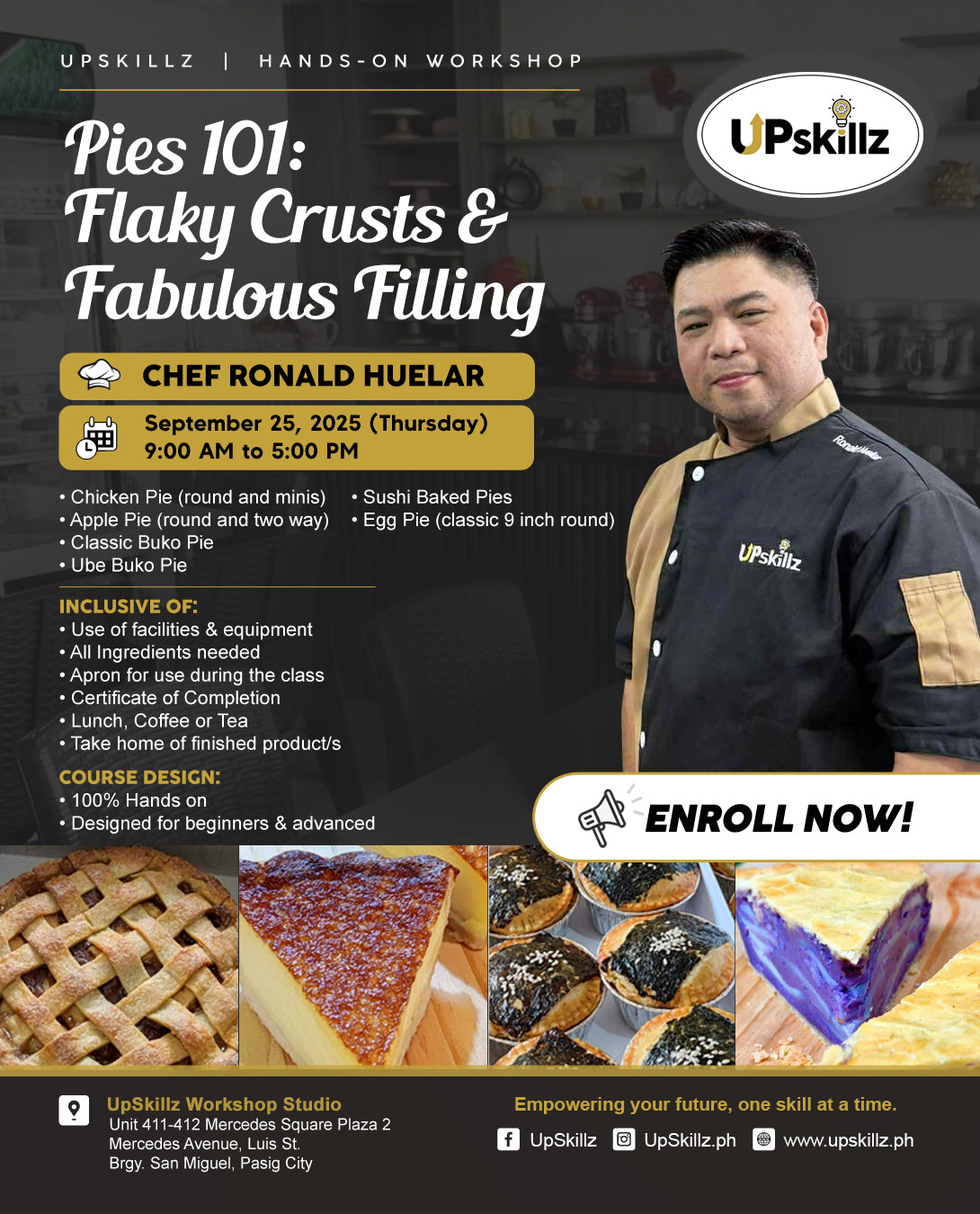 Pie Classes in Pasig | PIES 101 Baking Workshop – Upskillz