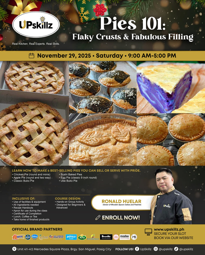 Pie Baking Class in Pasig – UpSkillz Workshop – Upskillz
