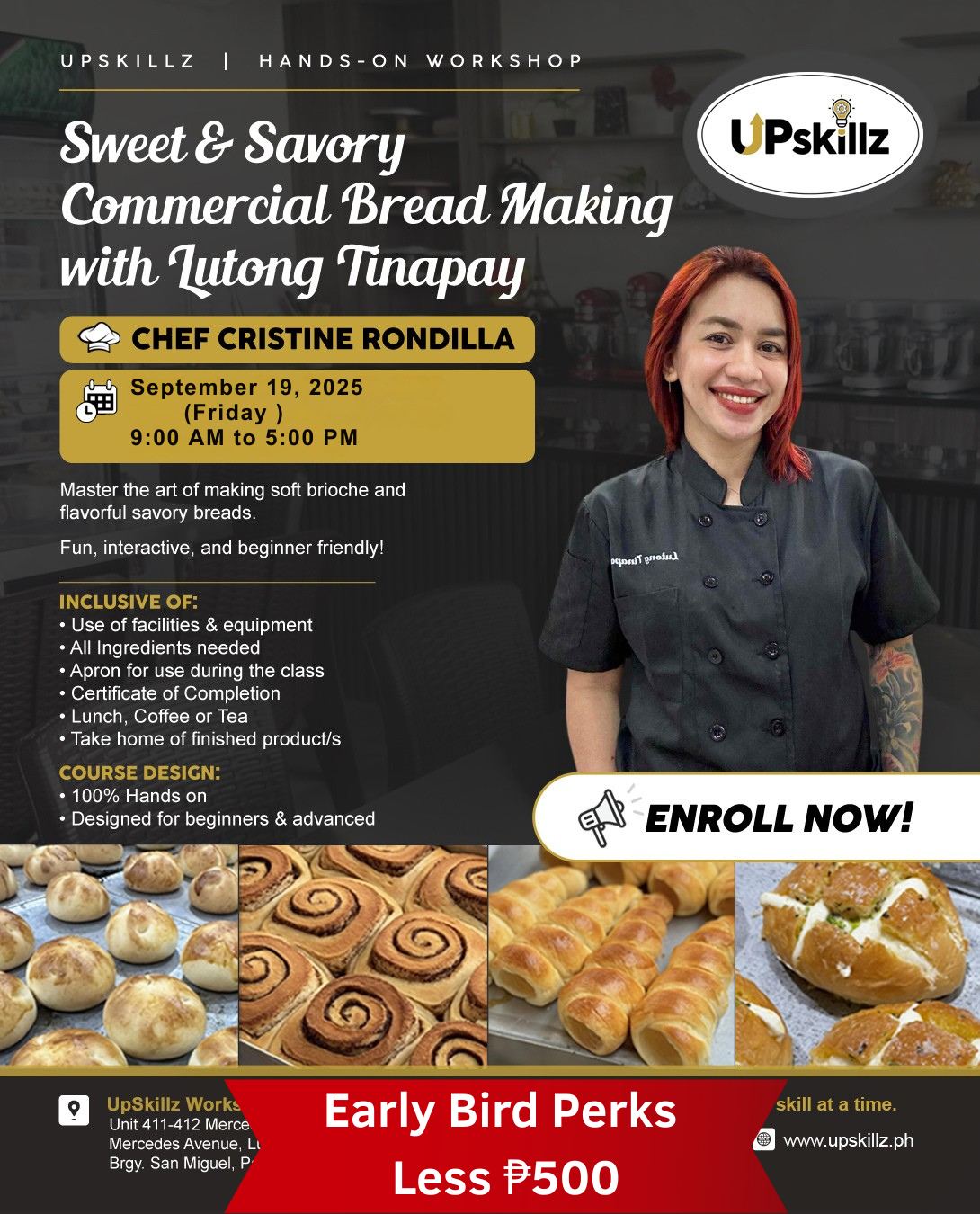 Sweet & Savory Bread Making with Lutong Tinapay ( Sept. 19 ) – Upskillz